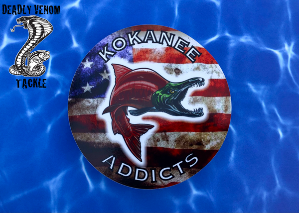 KOKANEE ADDICTS DECALS 5" – Deadly Venom Tackle